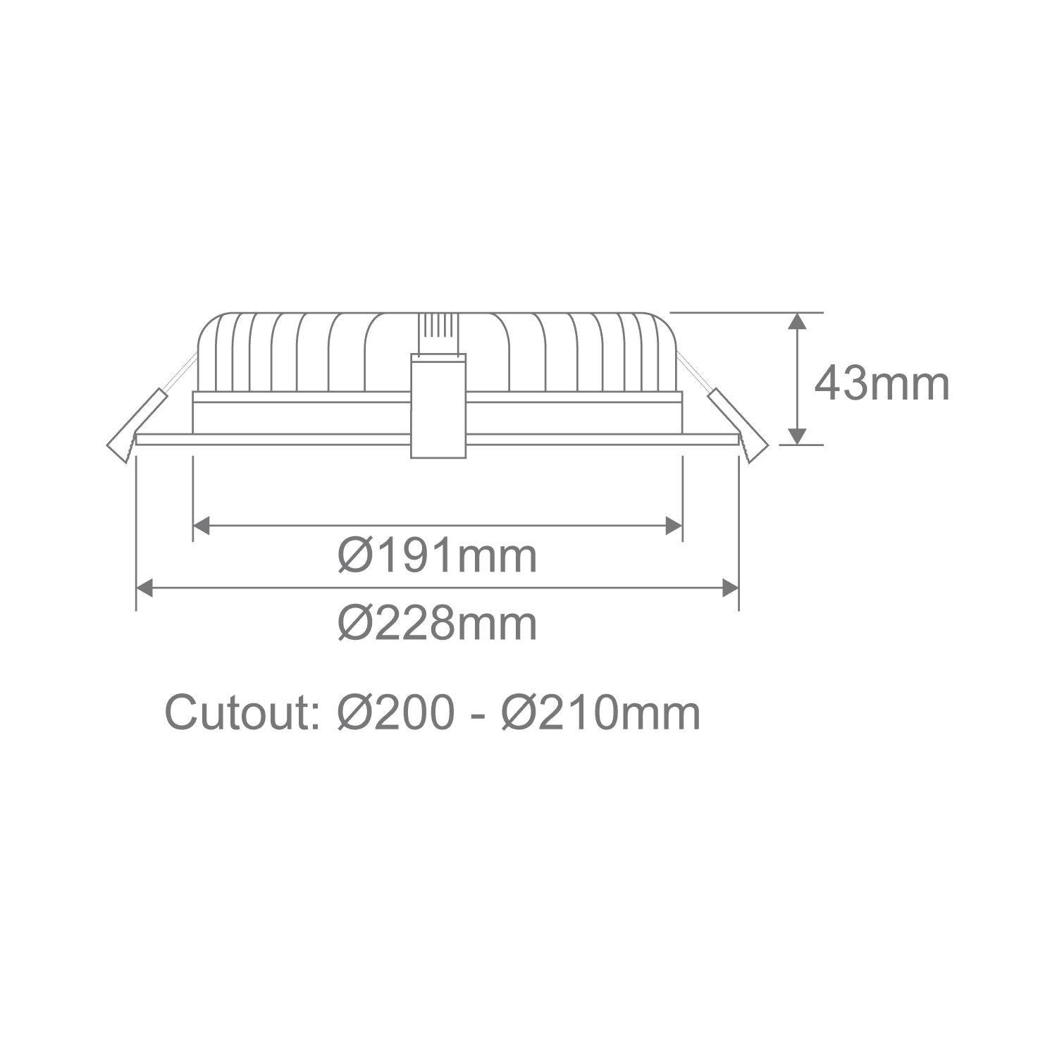 EFFICIENT - DECO-28 Round 28W Dimmable LED Tricolour IP44